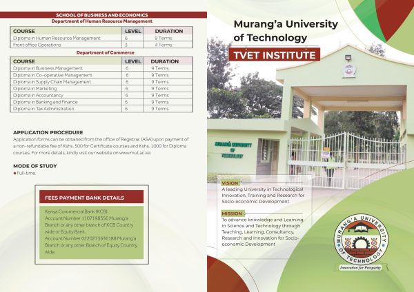 TVET Programmes - Murang'a University of Technology