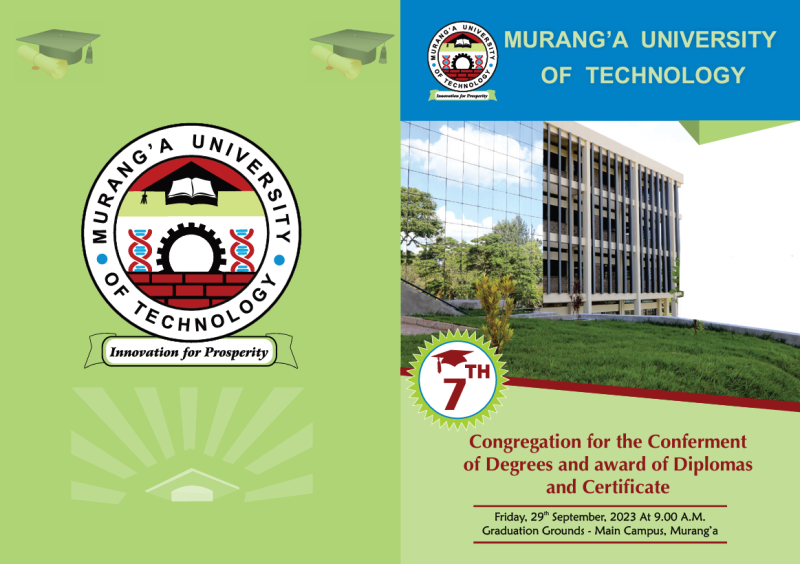 MUT-Graduation Booklets & Newsletters - Murang'a University of Technology